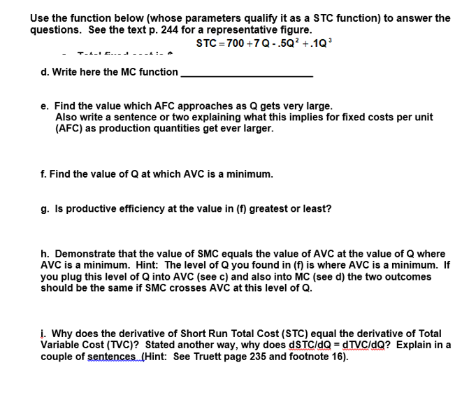 Solved Use the function below (whose parameters qualify it | Chegg.com