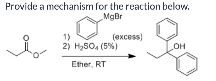Solved Provide a mechanism for the reaction below. MgBr io | Chegg.com