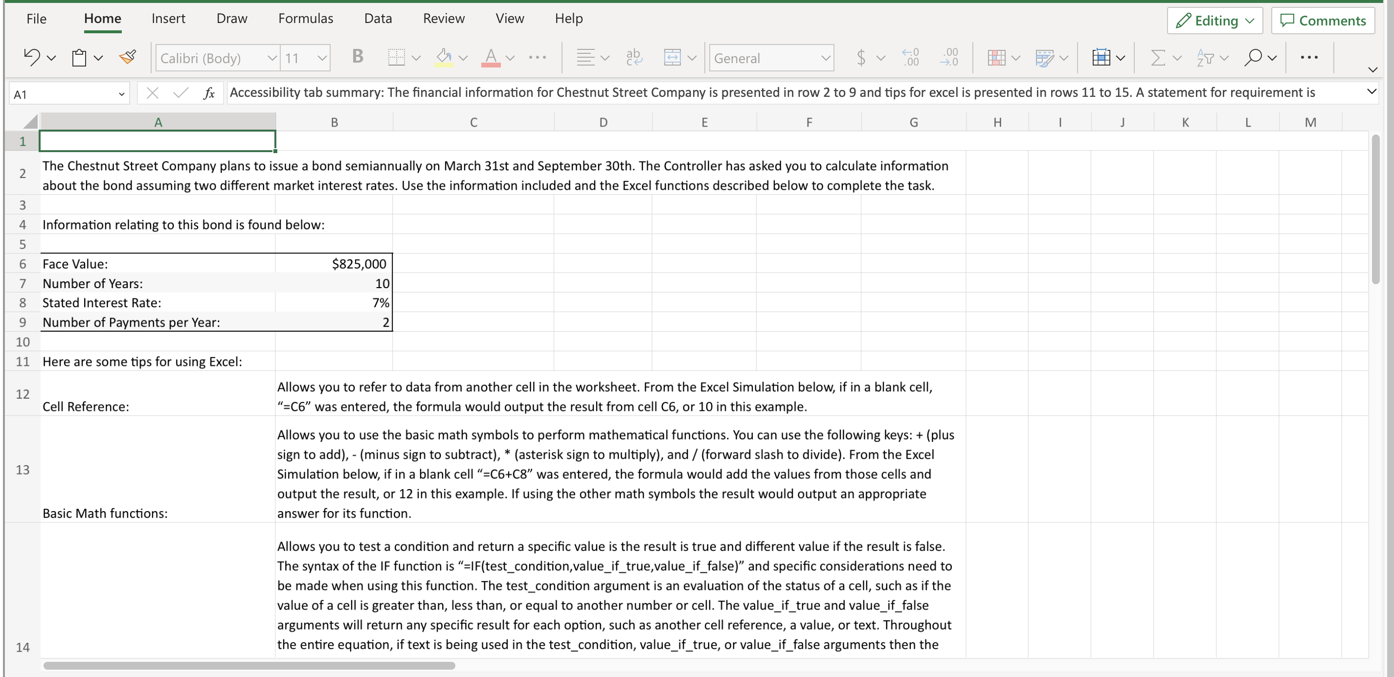 File Home Insert Draw Formulas Data Review View Help | Chegg.com