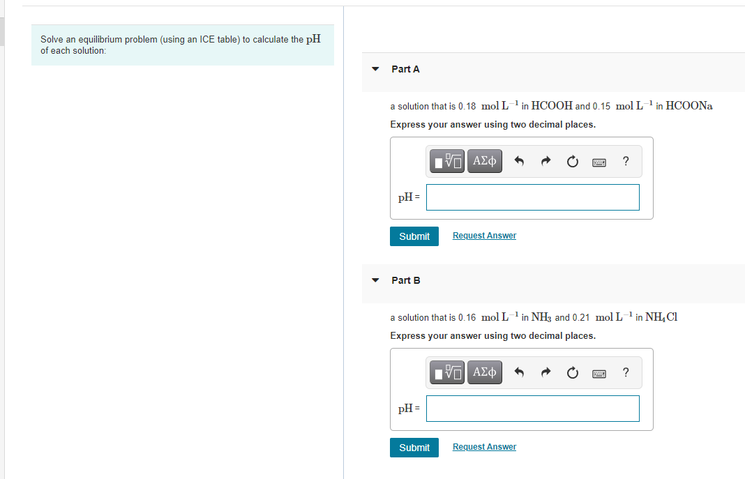 Solved Solve an equilibrium problem (using an ICE table) to | Chegg.com