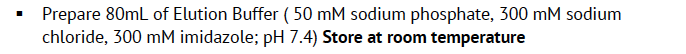 Solved • Prepare 80mL of Elution Buffer ( 50 mM sodium | Chegg.com