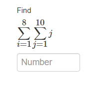 Solved ∑i=18∑j=110j | Chegg.com