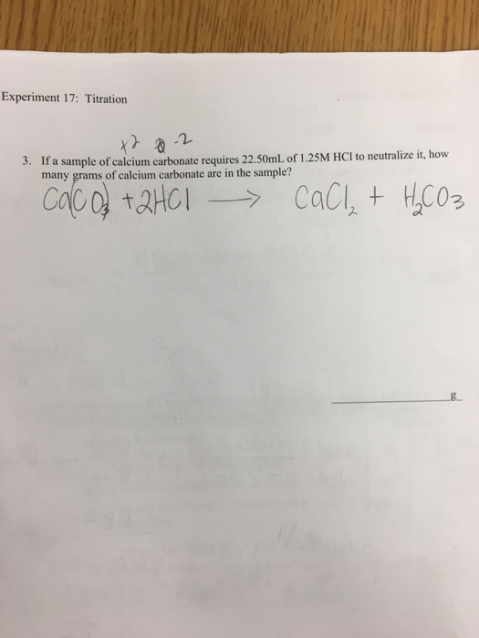 Solved Experiment 17: Titration a sample of calcium | Chegg.com