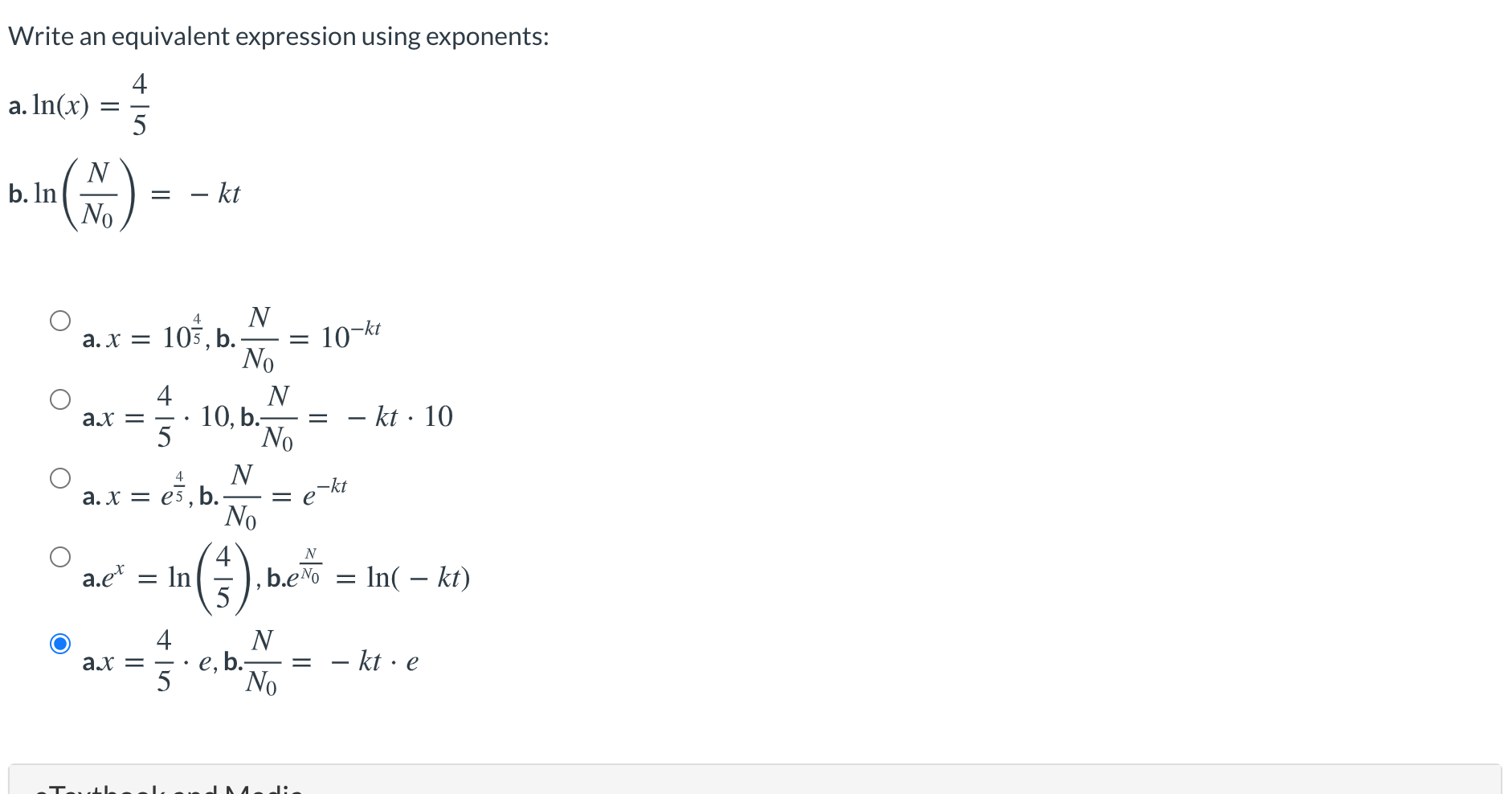 Solved Write an equivalent expression using exponents: a. | Chegg.com