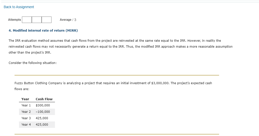 Solved Back to Assignment Attempts Average/3 4. Modified | Chegg.com