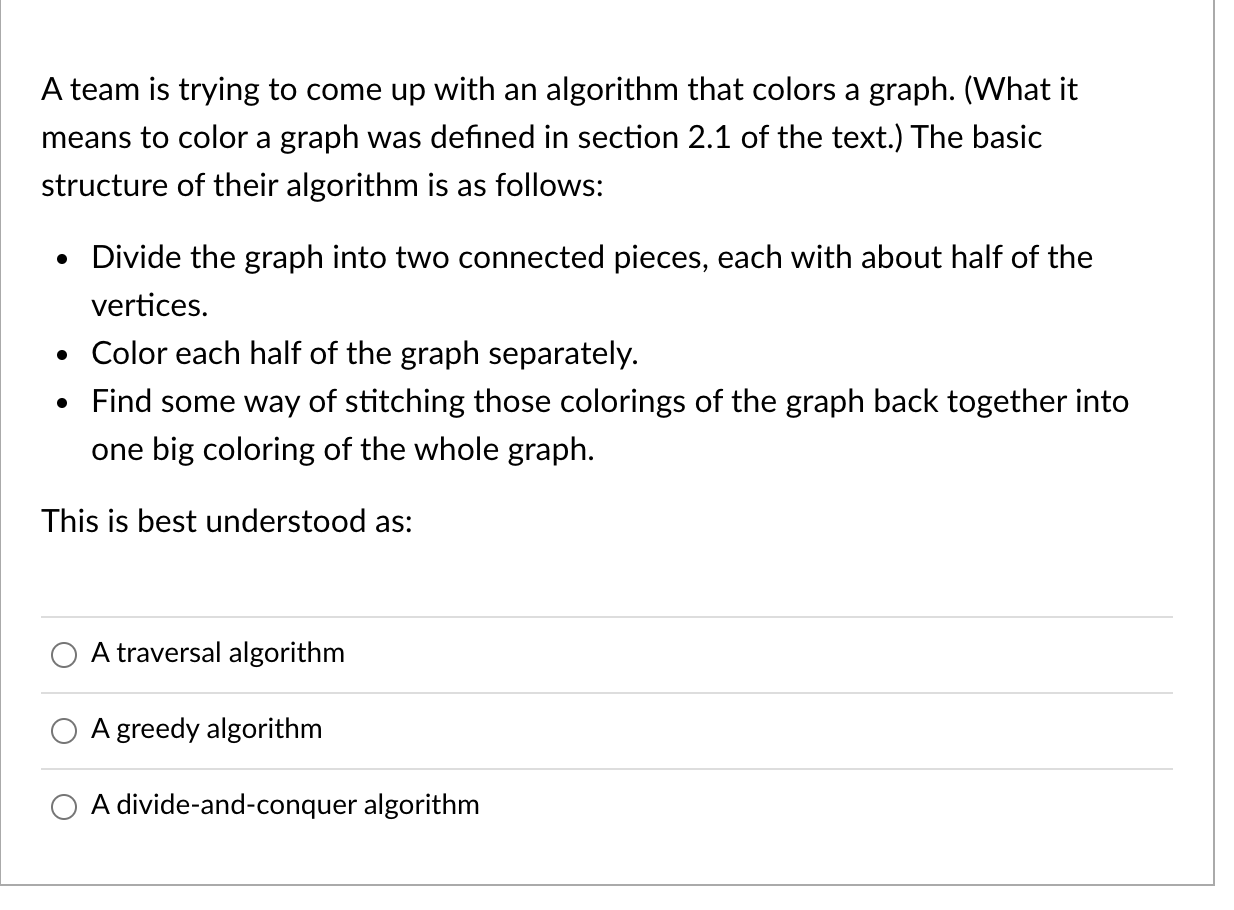 Solved A team is trying to come up with an algorithm that | Chegg.com