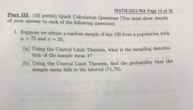 Solved Suppose we obtain a random sample of size 100 from a | Chegg.com