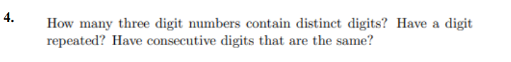 Solved How many three digit numbers contain distinct digits? | Chegg.com