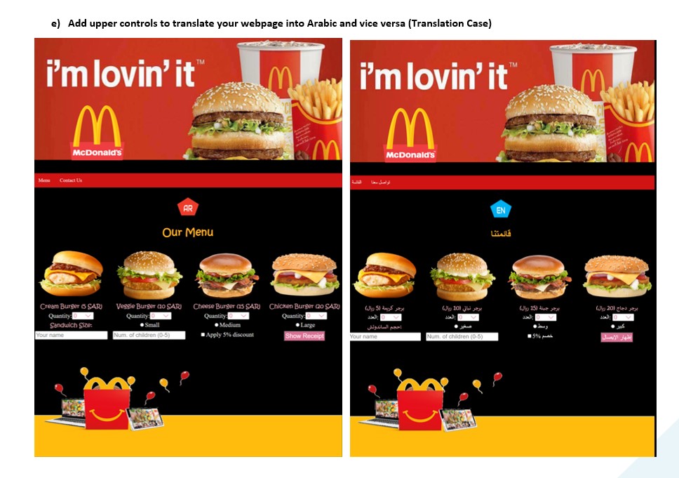 Solved Exercise 1: Interactive Restaurant Order In this | Chegg.com