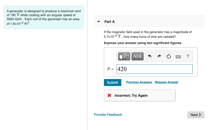 Solved A generator is designed to produce a maximum emf of | Chegg.com