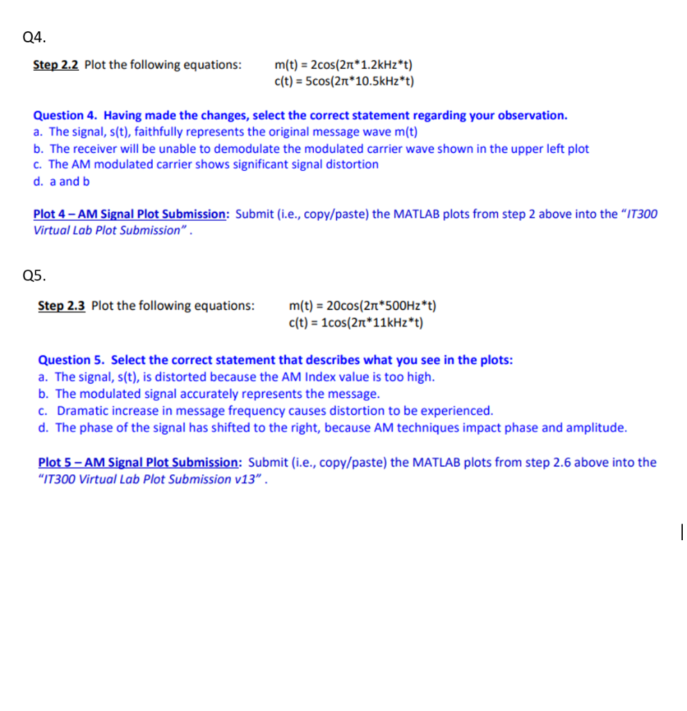 Solved Q1. Step 1.9 Using the MatLab code in step 1.8, | Chegg.com