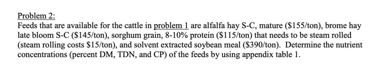 Solved Problem 3 (Part 1): Formulate the first of two diets | Chegg.com