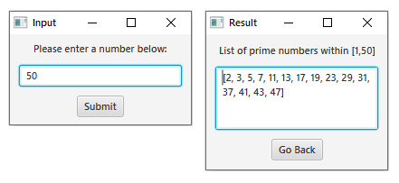 Solved In JavaFX please. Create a GUI program to let user | Chegg.com
