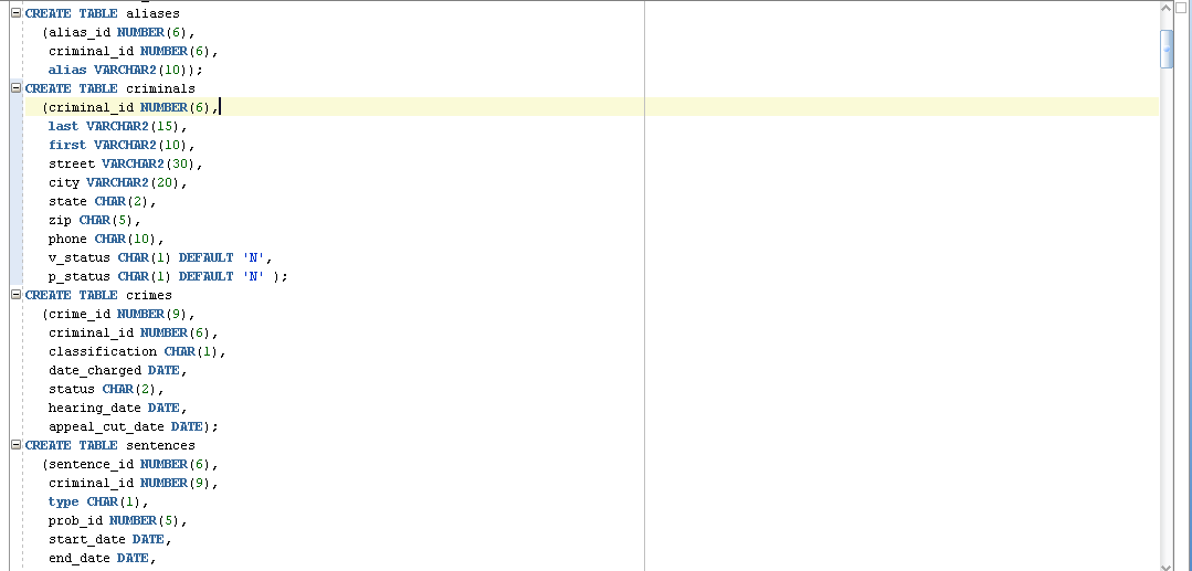 CREATE TABLE aliases (alias_id NUMBER (6), | Chegg.com