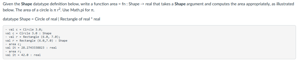 This question is in Standard ML and the answer must | Chegg.com