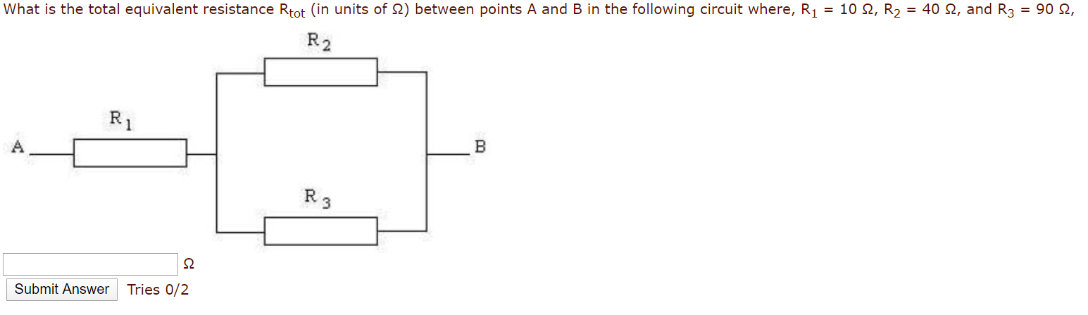 Solved What is the total equivalent resistance Rtot (in | Chegg.com
