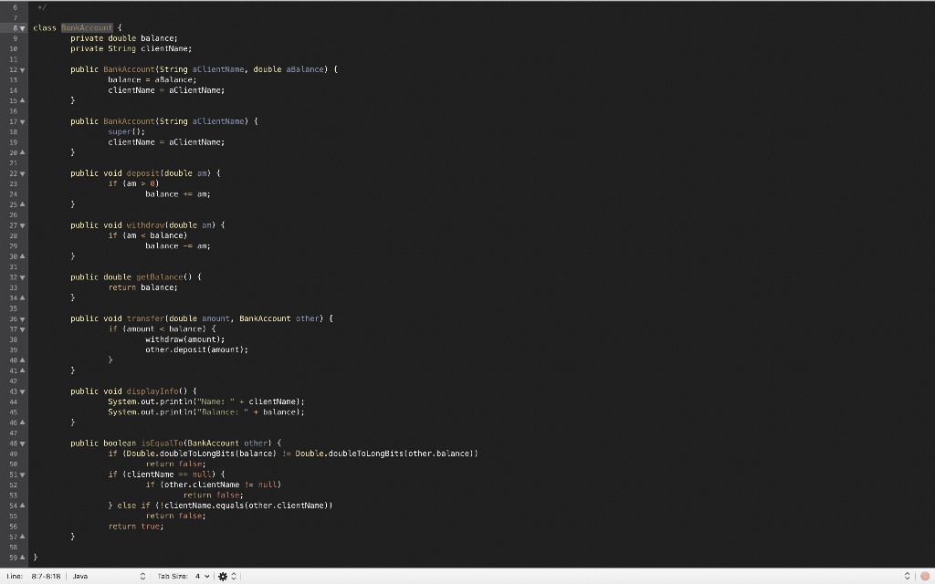 Solved Q1: Define a subclass according to the following | Chegg.com