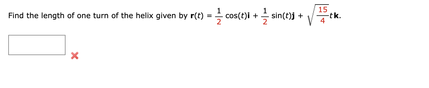 Solved Find the length of one turn of the helix given by | Chegg.com