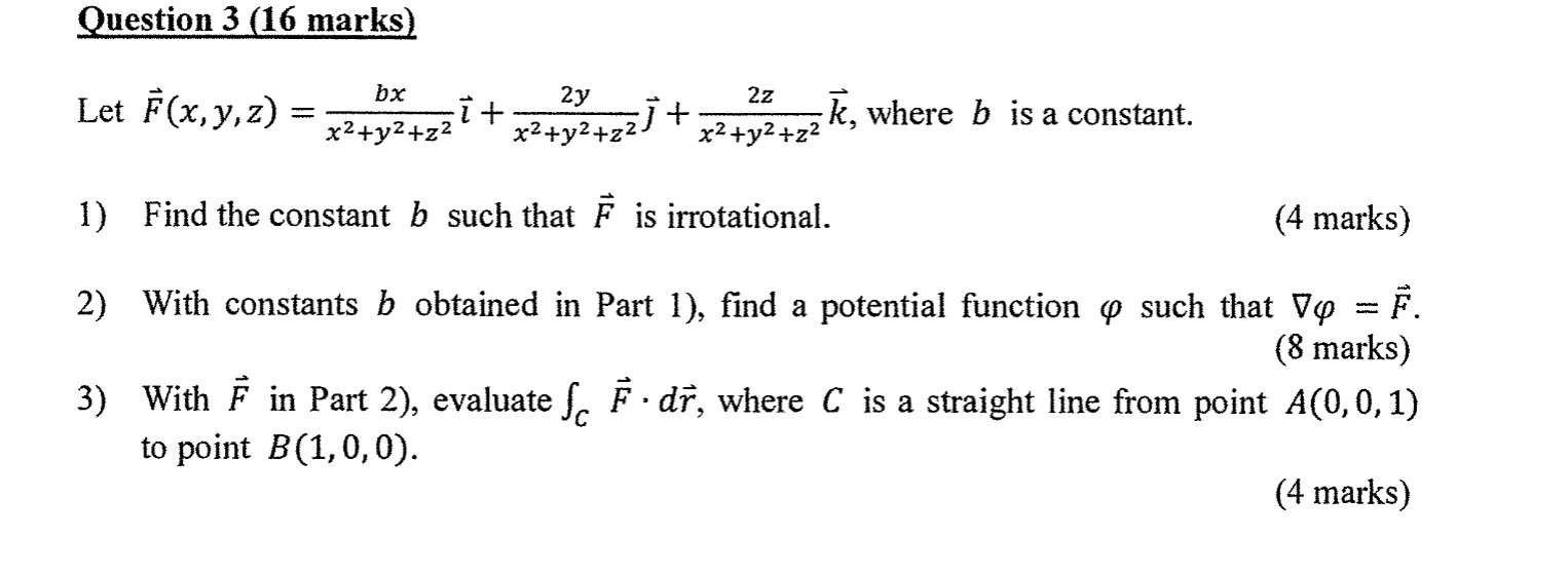 Solved Let F(x,y,z)=x2+y2+z2bx +x2+y2+z22yj+x2+y2+z22zk, | Chegg.com
