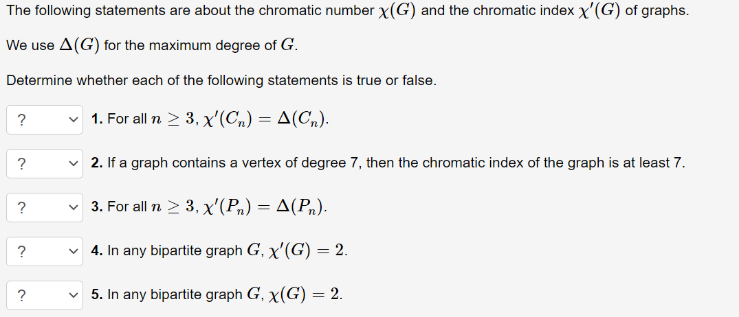 Solved The following statements are about the chromatic | Chegg.com