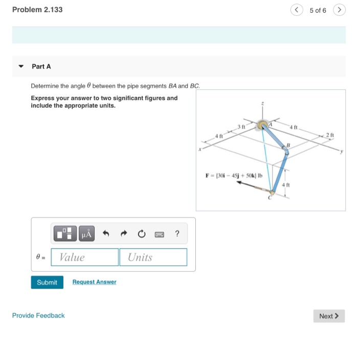 Solved Problem 2.133 5 of 6 Part A Determine the angle 0 | Chegg.com