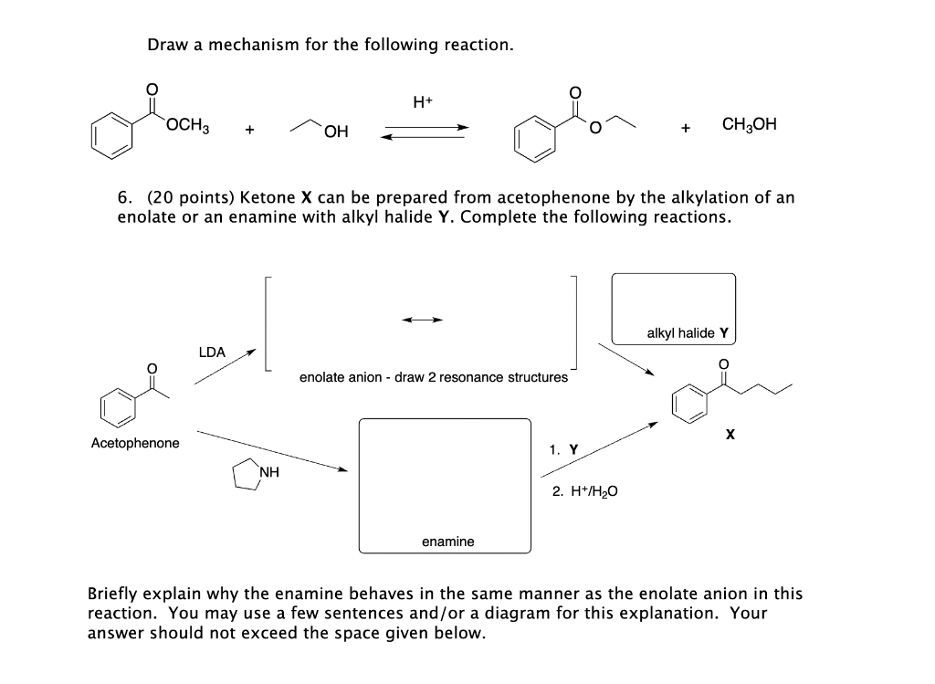 Solved Draw a mechanism for the following reaction. +↷OH H+ | Chegg.com