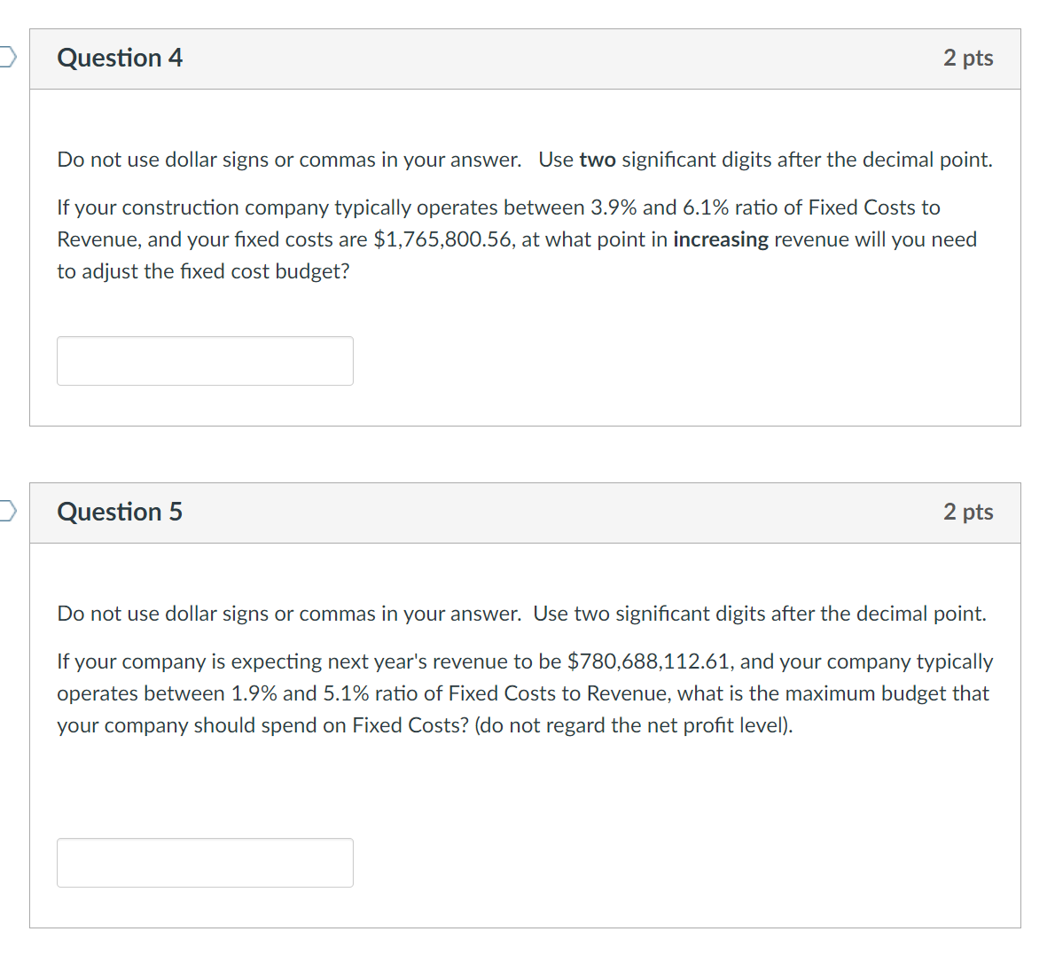 Solved Do not use dollar signs or commas in your answer. Use | Chegg.com