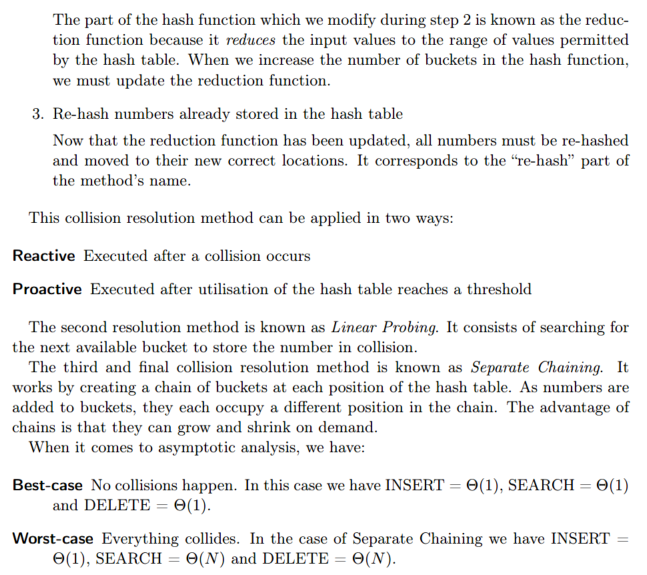 Solved 1. For this question, please consider the hash | Chegg.com
