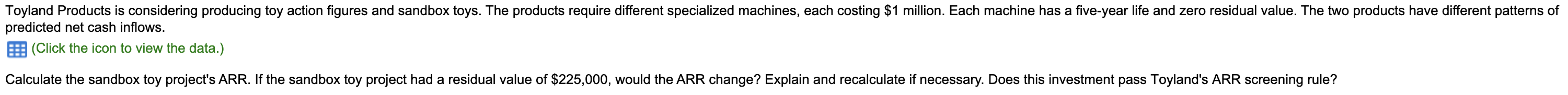 Solved predicted net cash inflows. (Click the icon to view | Chegg.com