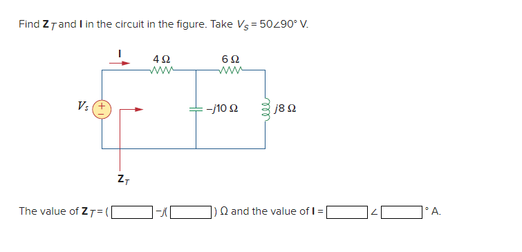 Solved Find ZT and I in the circuit in the figure. Take | Chegg.com
