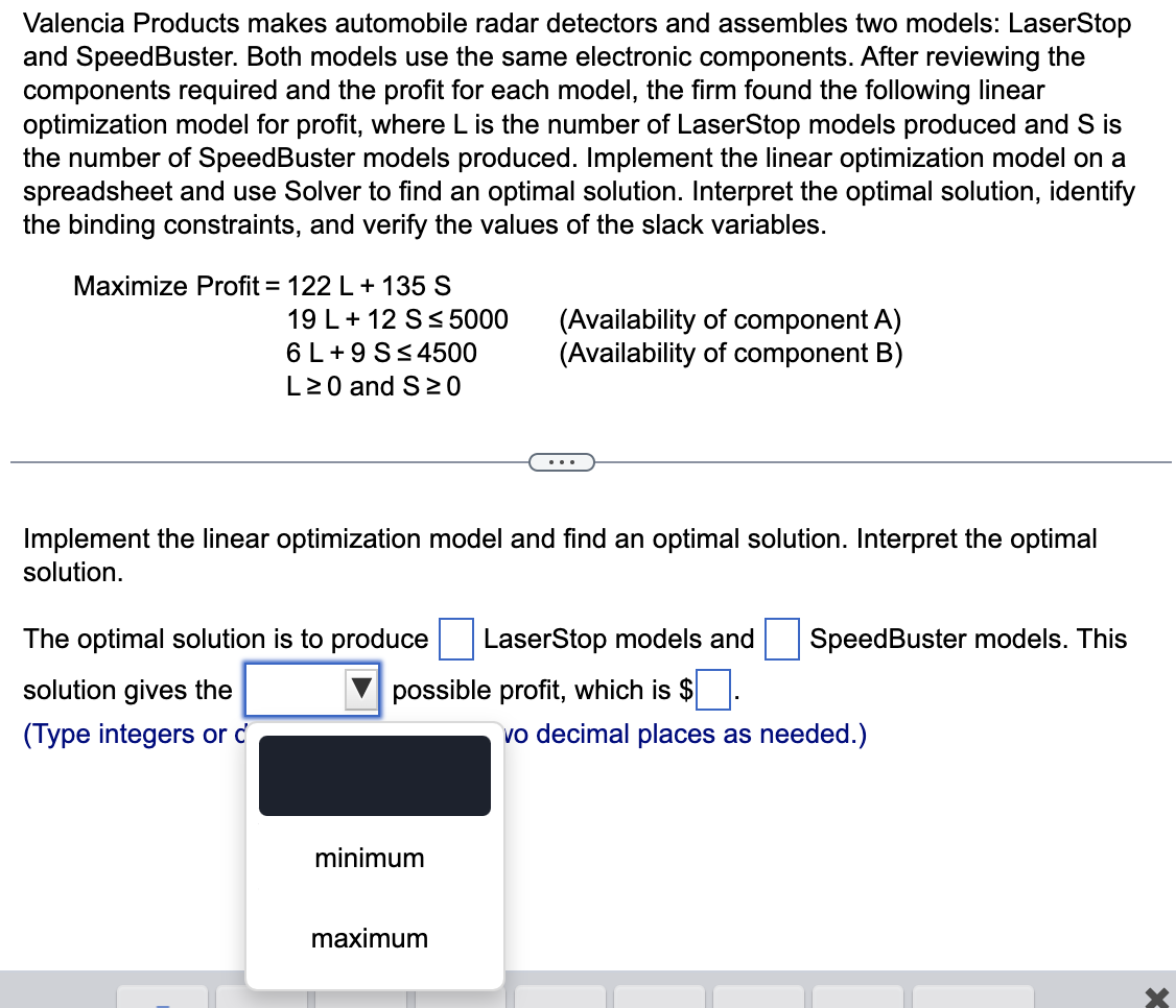 Solved Valencia Products makes automobile radar detectors | Chegg.com