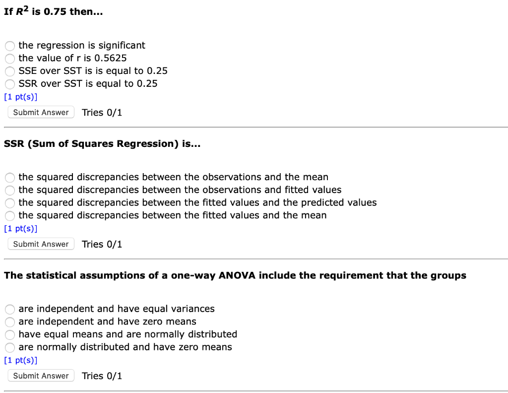 Solved If R2 is 0.75 then... the regression is significant | Chegg.com