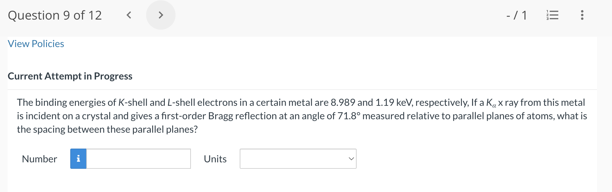 Solved The binding energies of K-shell and L-shell electrons | Chegg.com