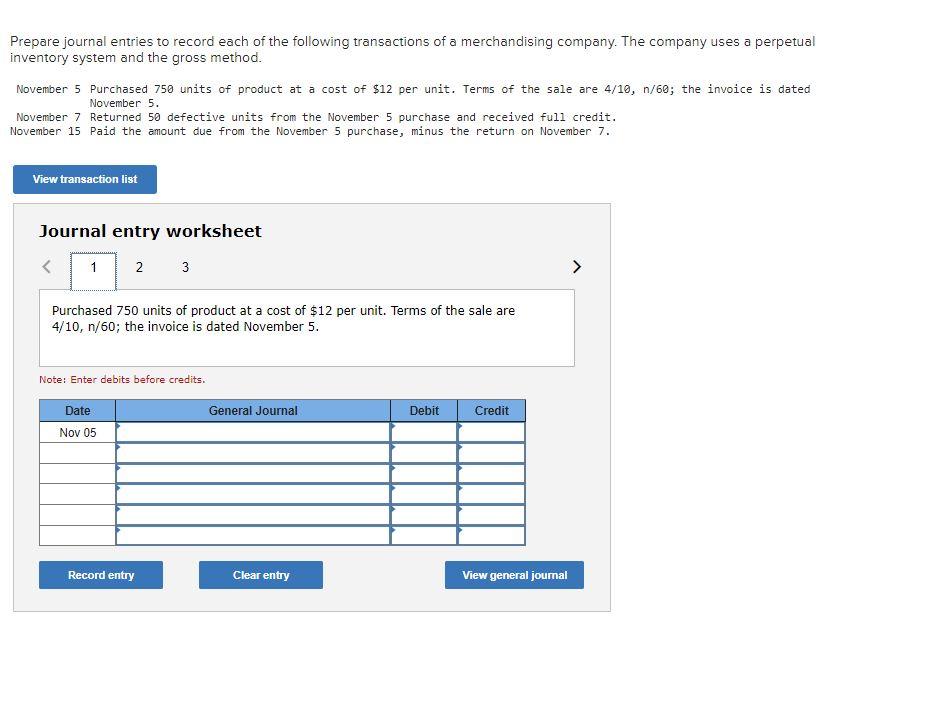 Solved repare journal entries to record each of the | Chegg.com