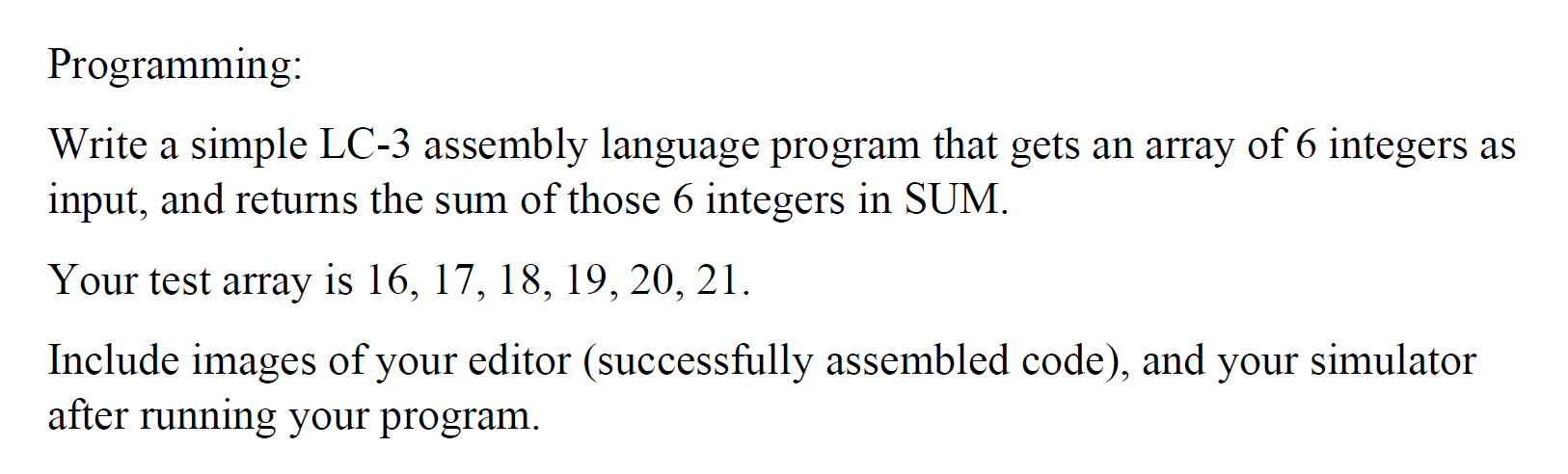 Solved Programming Write A Simple Lc 3 Assembly Language 