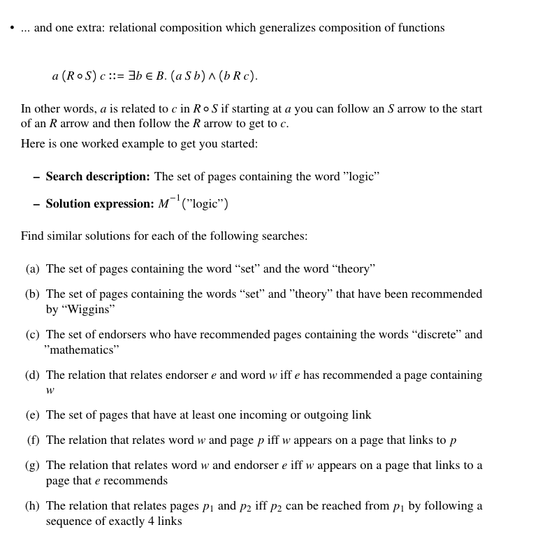 Solved The language of sets and relations may seem remote | Chegg.com