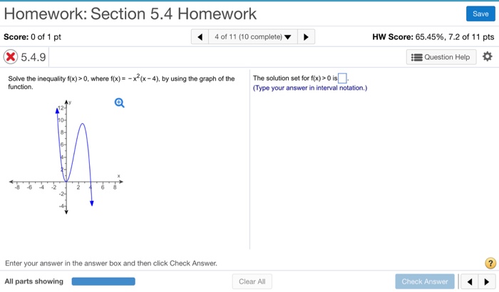 Solved Homework Section 5 4 Homework Save Score 0 Of 1 Pt