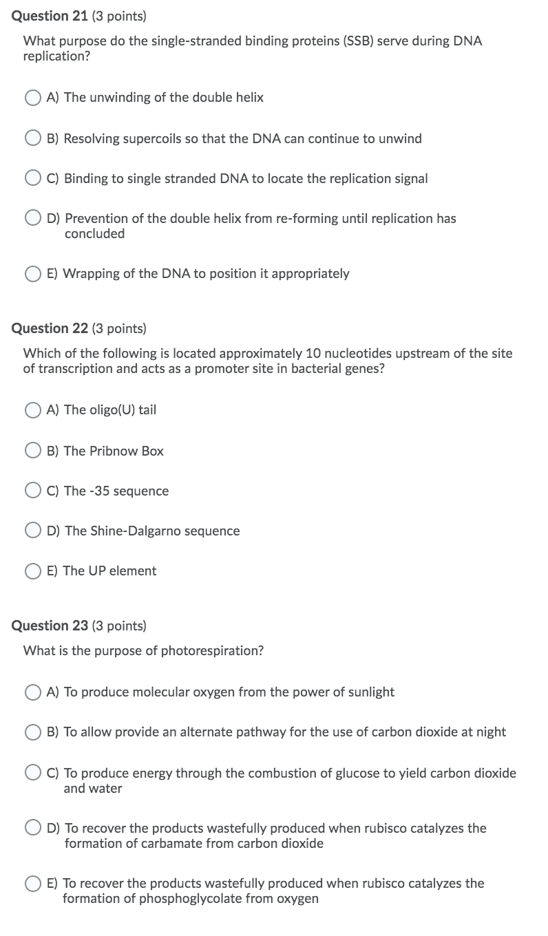 Solved Question 21 3 Points What Purpose Do The