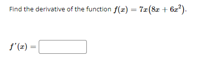 Solved Find the derivative of the function | Chegg.com
