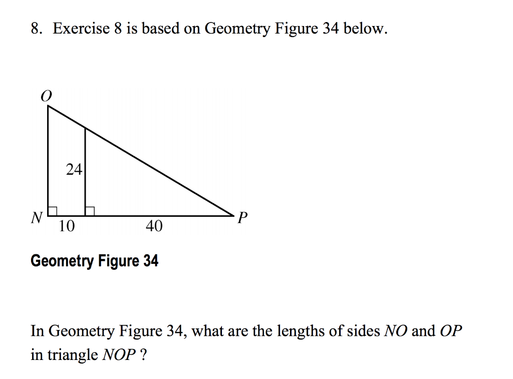 Solved 8. Exercise 8 is based on Geometry Figure 34 below. | Chegg.com
