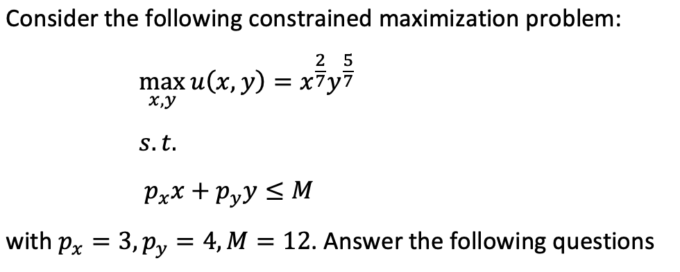 Solved a. Write down the Lagrangian function. b. Derive the | Chegg.com