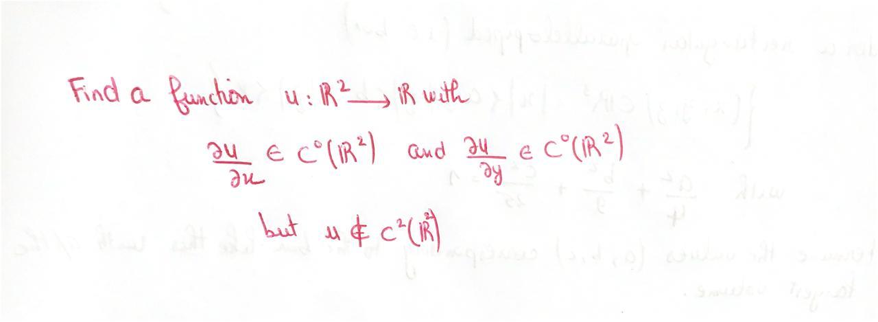 Solved Find a function u:R2→R with ∂x∂u∈C0(R2) and | Chegg.com