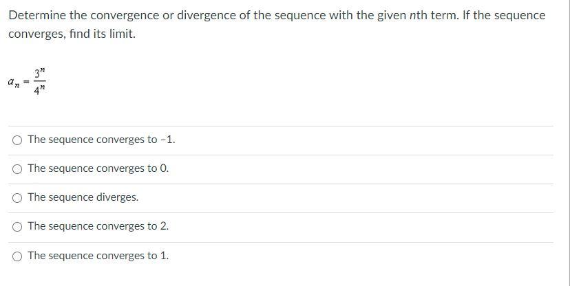 Solved Determine the convergence or divergence of the | Chegg.com