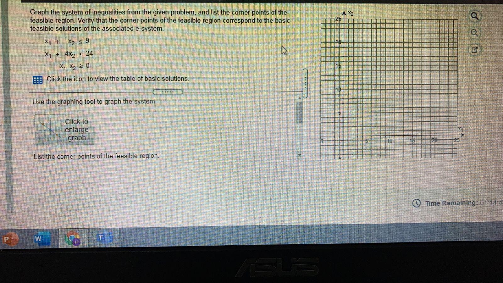 Solved Graph the system of inequalities from the given | Chegg.com