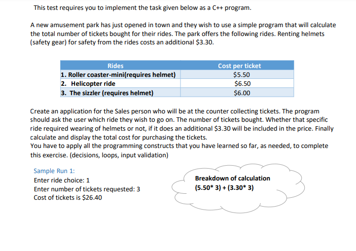 Solved A new amusement park has just opened in town and they | Chegg.com