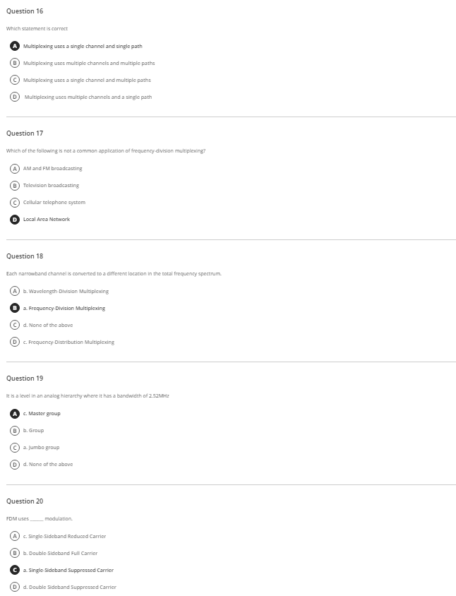 Solved Question 11 Four 1-kbps connections are multiplexed | Chegg.com