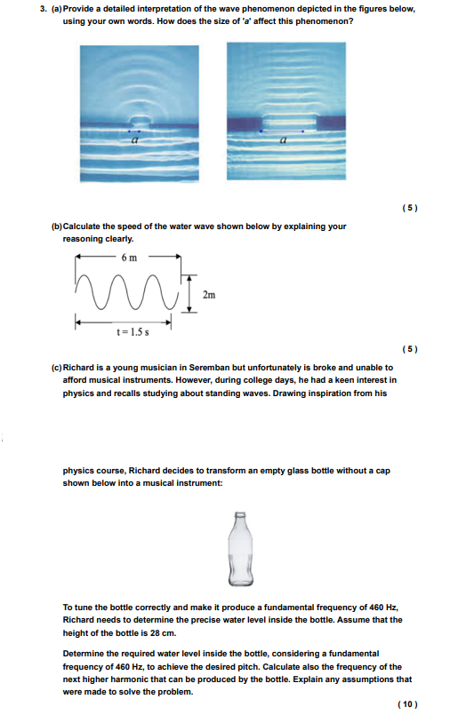 Solved 3. (a) Provide a detailed interpretation of the wave | Chegg.com