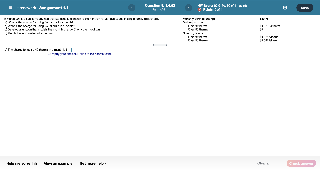 Solved Homework Assignment 1 4 Question 9 1 4 53 Part 1 Of