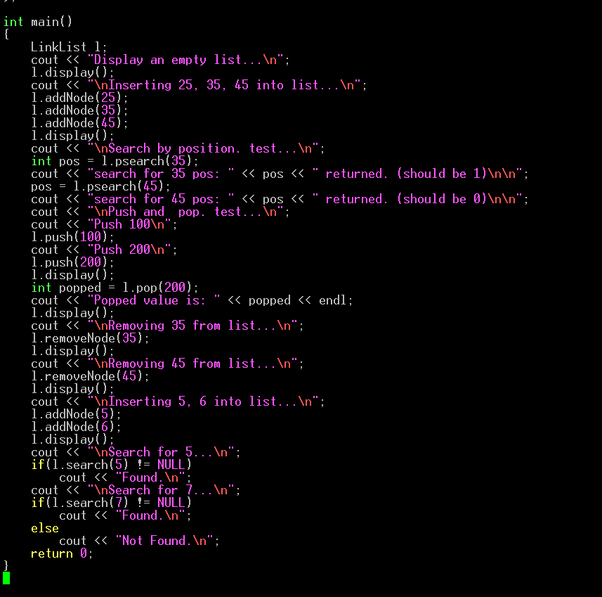 Solved 1. List Copy Constructor Modify your linked list | Chegg.com