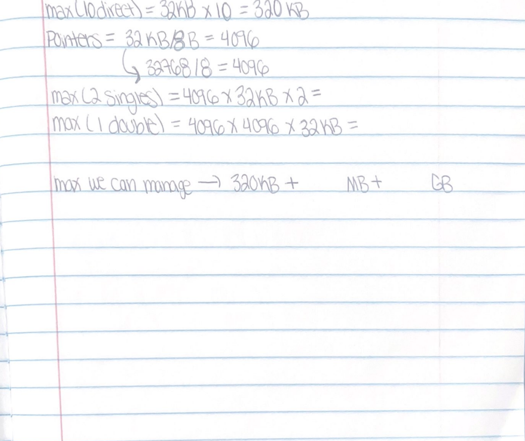 Solved operating systems A unix file system has 32 KB block | Chegg.com